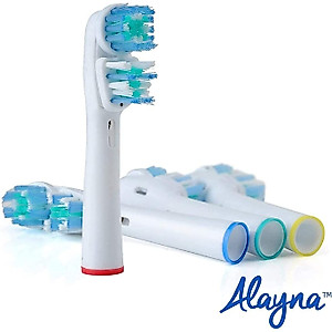 Replacement Brush Heads Compatible with OralB Braun- Best Double Clean, Pack of 8 Electric Toothbrush Replacement Heads- for Oral B Pro, 1000, 8000, 9000, Adults, Kids, Vitality, Dual Plus!