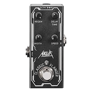 Classic Flanger Guitar Pedal, AKLOT Electric Effects Pedals Mini Single Type DC 9V True Bypass