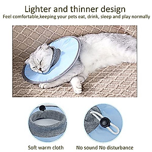 Waterproof Cat Recovery Collar, Adjustable Pet Cone Collar, Protective Cat Neck Cones to Stop Licking Wounds, Lightweight Kitten Cones After Surgery, Elizabethan E Collar for Cats, Small Dog, Puppy