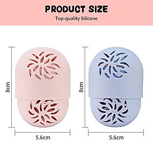 DKAF Makeup Sponge Container Set, 2 Silicone Makeup Sponge Travel Case 2 Soft Makeup Sponge and 2 Makeup Sponge Drying Holder, Easy to Carry