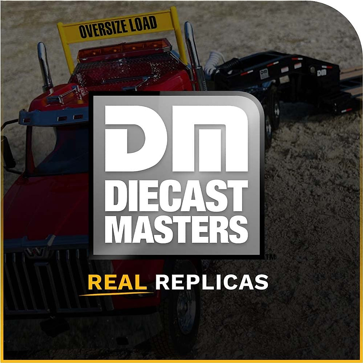 Diecast Masters RC Truck Western Star 49X SFFA Tridem Axle Heavy-Haul Tractor w/Lowboy Trailer | Radio Control Tractor Truck | 1:16 Scale Remote Control Truck and Trailer | Model 27010