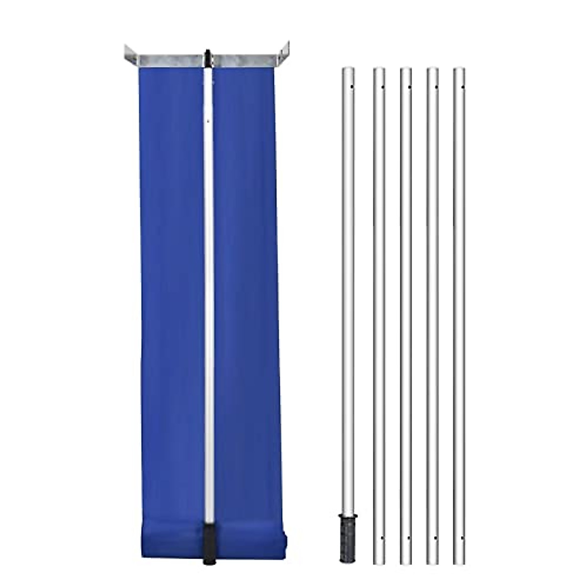 20 Feet Aluminum Snow Rake, with 17' Snow Slide, 5 Extension Tubes & Anti-Skid Handle, Telescoping Snow Removal Tool for Removing Snow, Leaves, Debris…