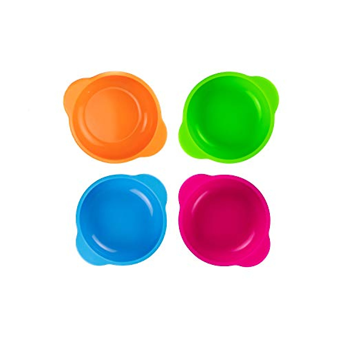 Honey Bear Kitchen Little Sturdy Silicone Snack Bowls (Set of 2, Orange Sherbet)