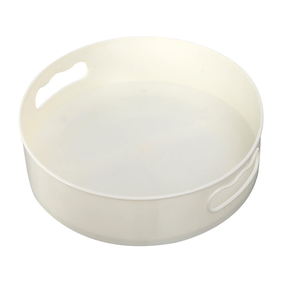 C-LARSS Lazy Susan, 360 Degree Rotating Multipurpose Storage Container, Turntable Organizer for Spice Fruit Cosmetic White