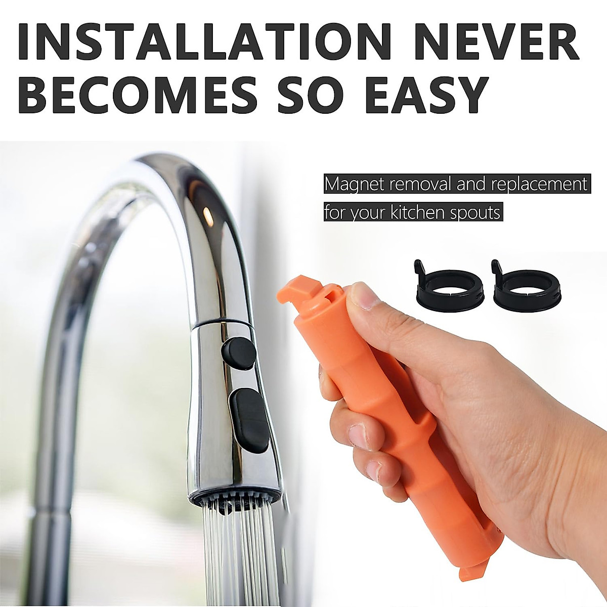 ZNTVW RP80977 Plumbing Magnet Replacement Kit Compatible with Delta Kitchen Faucet, Faucet Cleaning Magnet Installation And Removal Tool