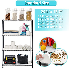 Janeart Shelf Liner for Kitchen Cabinets - Thick Waterproof Cabinet Liners, White Wire Shelf Liner for Shelving, Pantry, Non-Adhesive, Easy to Trim Drawer Liners ( 17.7 x 288 INCH )