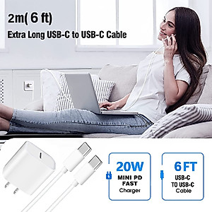 USB C Fast Charger for iPad Pro 12.9/11 in 2022/2021/2020/2018,iPad 10th,iPad Air 4th/5th 10.9",iPad Mini 6th Generation,iPad Charger Fast Charging Wall Charger Block with 6FT USB C to C Cable