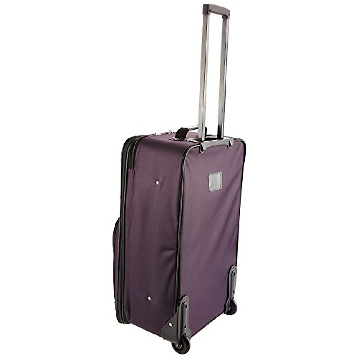 Rockland Journey Softside Upright Luggage Set, Expandable, Purple, 4-Piece (14/19/24/28)