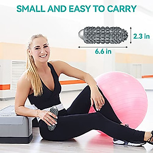 Mini Vibration Foam Roller, 4 Speed, Mini Massage Ball, Gifts for Women, mom,Father, Quickly Relieve The Fatigue of Various Parts of The Body, Muscle Aches, Recovery After Exercise Deep