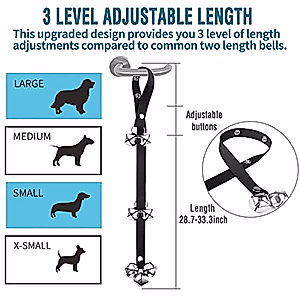 BLUETREE 2 Pack Upgraded Dog Doorbells Premium Quality Training Potty Great Dog Bells Adjustable Bells for Potty Training Your Puppy The Easy Way - 7 Extra Large Loud 1.4 DoorBells