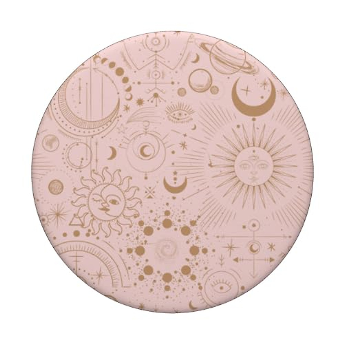 Astrology Space Stars Moon Mystical Pattern Pink PopSockets Standard PopGrip