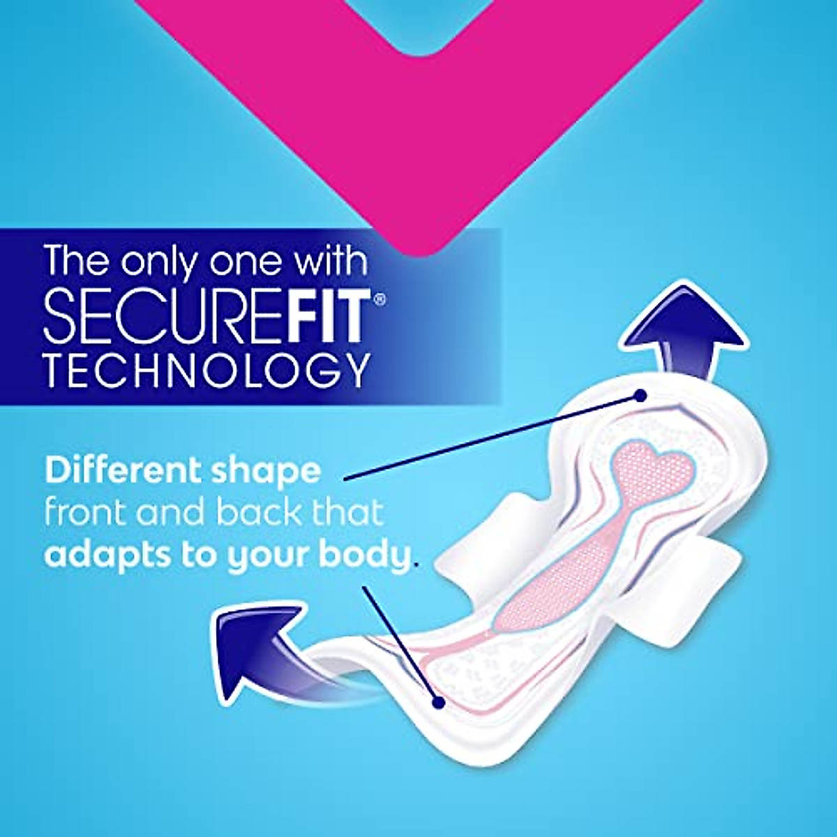 Saba Ultra Invisible Ultra Thin Pads with Wings, 108 Count (6 Packs of 18)