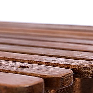 BYER OF MAINE - Pangean Folding Wooden Table, Hardwood Portable Table for Deck, or Camping, Use Indoors or Outdoors - 18" H x 16" W x 16" D