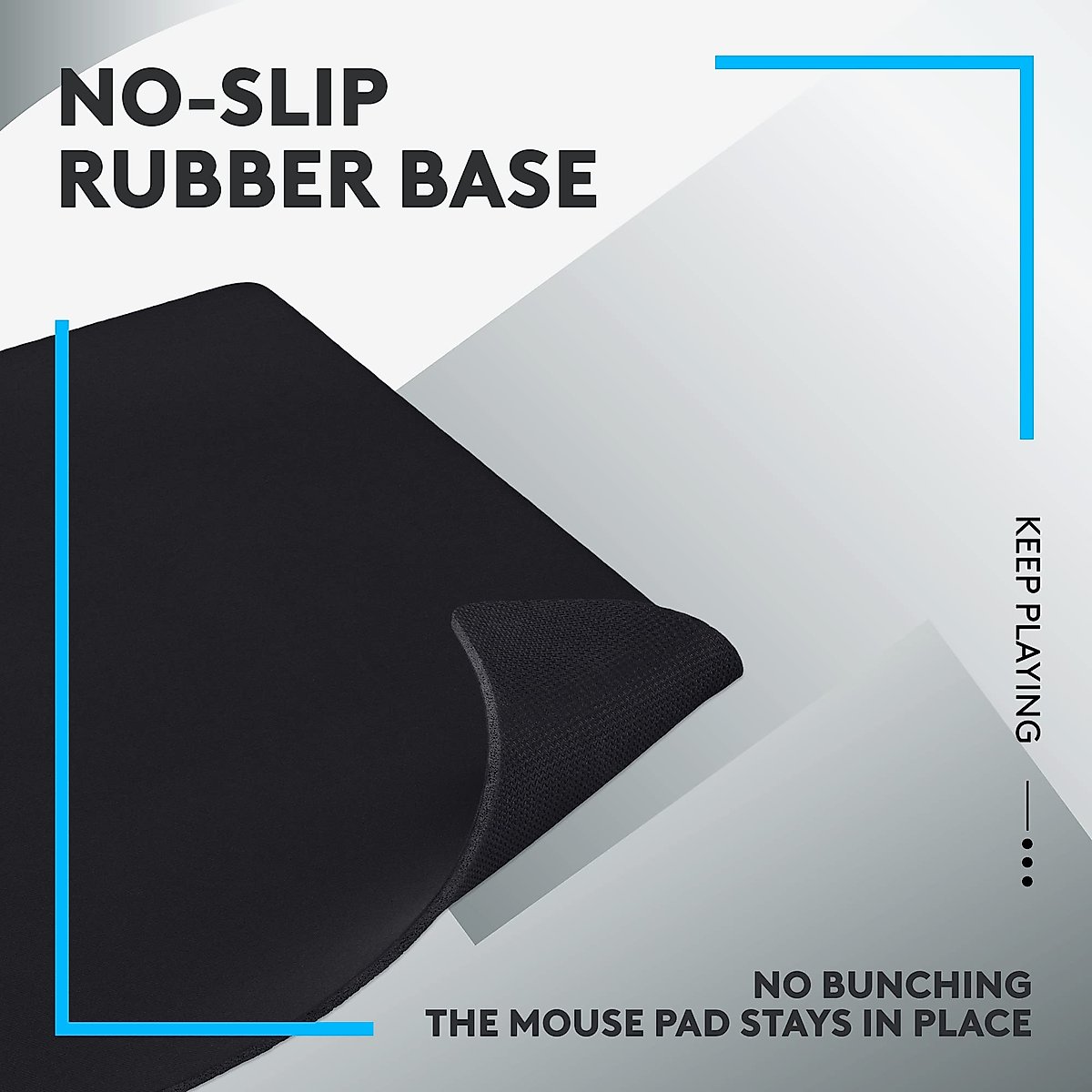 Logitech G640 Large Cloth Gaming Mouse Pad, Optimized for Gaming Sensors, Moderate Surface Friction, Non-Slip Mouse Mat - Black