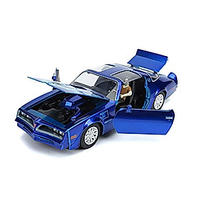 Jada Toys Hollywood Rides It Chapter Two Pennywise & Henry Bower's Pontiac Firebird, 1: 24 Blue Die-Cast Vehicle with 2.75" Die-Cast Figure