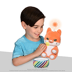 Fuzzible Friends Cubby The Fox Plush Light Up Toy – Works with Compatible Amazon Echo Devices for Interactive Activities and Sounds – Amazon Exclusive