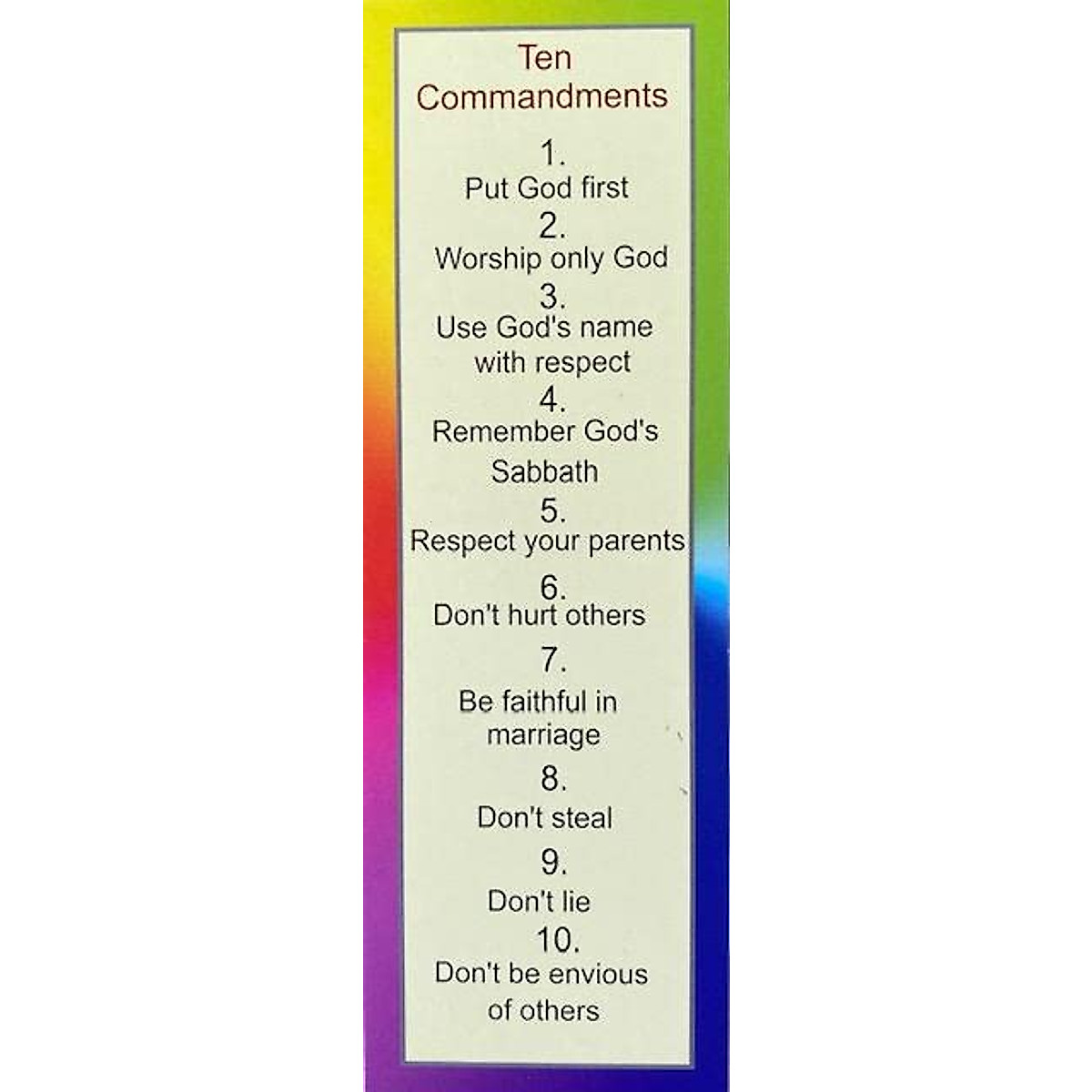 Thelma's Shop Ten Commandments Bookmarks for Kids and Adults Church Gifts Religious (50 Count)