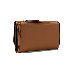 Tommy Hilfiger Beth II Flap Continental Wallet Saffiano PVC Cognac One Size
