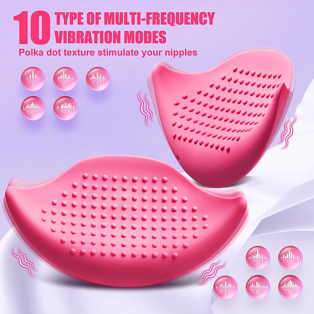 Nipple Vibrator Sex Toy - Vibrating Nipple Clamps Sucking Stimulator with 10 Powerful Vibration Modes App Remote Control, Adult Sex Toys Games Clitoral for Women Men Couples