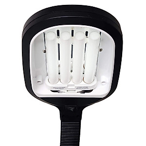 AgroBrite Hydrofarm FLF27DF 27-watt CFL, Black Floor Plant Light