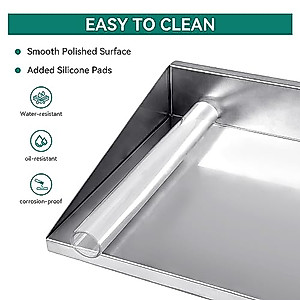 YITAHOME Stainless Steel Shelf 12 x 36 Inches, Wall Mount Metal Floating Sheld with Transparent Silicone Mat, NSF Commercial Kitchen Shelving Rack for Storage, Restaurant, Home, Hotel, Garage