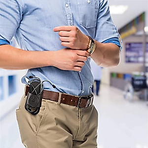 Stethoscope Holder Hip Clip With Upgraded Secure Magnetic Closure - Our Hygienic Stethoscope Clip is Designed to Hold All Brands & Styles - Includes Replacement Stethoscope Ear Tips (Black)