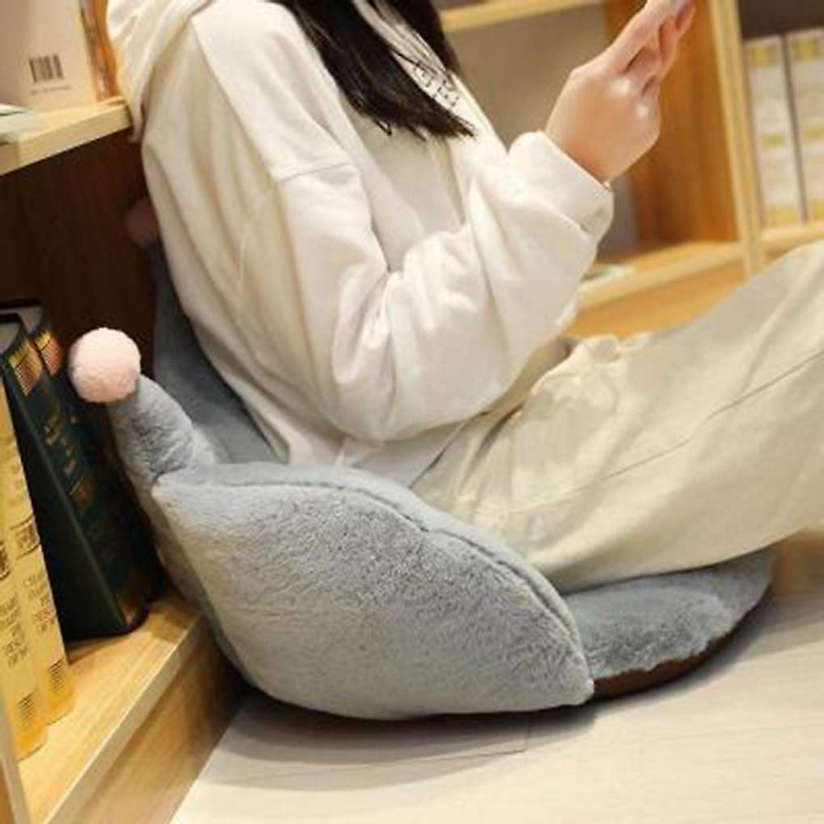 Crown Seat Cushion Soft Warm Comfortable Seat Pad Cushion for Support Waist Backrest Non-Slip Plush Pad Pillow for Home Office Chair Car Seat