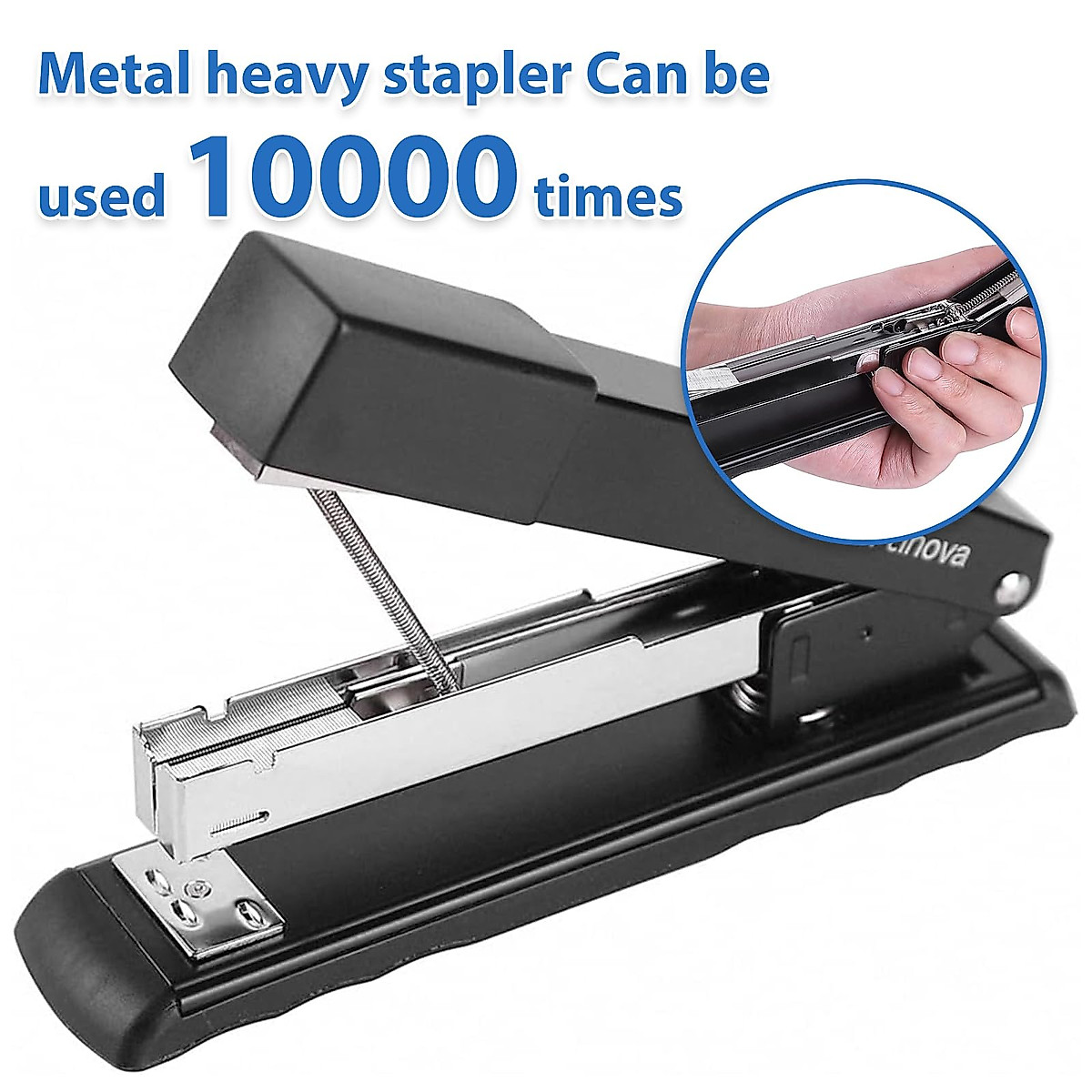 Craftinova Stapler, Metal Desktop Stapler,with 2000 Staples & Stapler Remover,Office Stapler,20-25 Sheet Capacity，3 Packs.