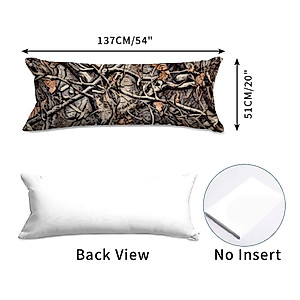 Tamengi Body Pillow Cover, 20x54 Inches Hunting Camouflage Pattern 8 Body Pillow Case with Hidden Zipper Closure,Body Pillow Pillowcases for Adults Pregnant Women