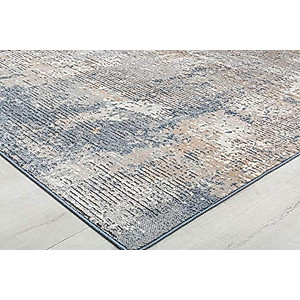 Rugs America Ludlow MD15A Hill Castle Stone Transitional Vintage Area Rug, 2'6" x 4'
