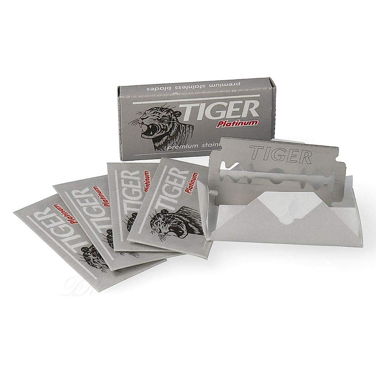 100 Tiger Platinum Double Edge Razor Blades