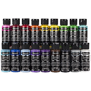 Americana Multi-Surface Satin Favorites Sample Kit for Wood, Metal, Glass, Ceramics, Fabric, Paper, Terra Cotta, Most Plastics and More