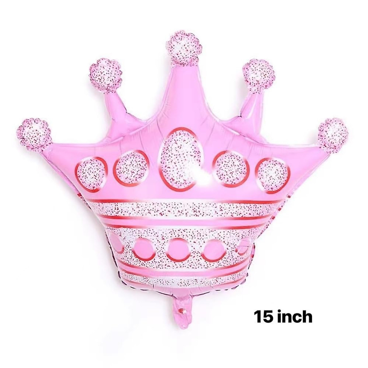 40 Inch Pink Number 6 Balloons With Crown,6th Birthday Decorations,Anniversary Party Supplies. (Pink 6)