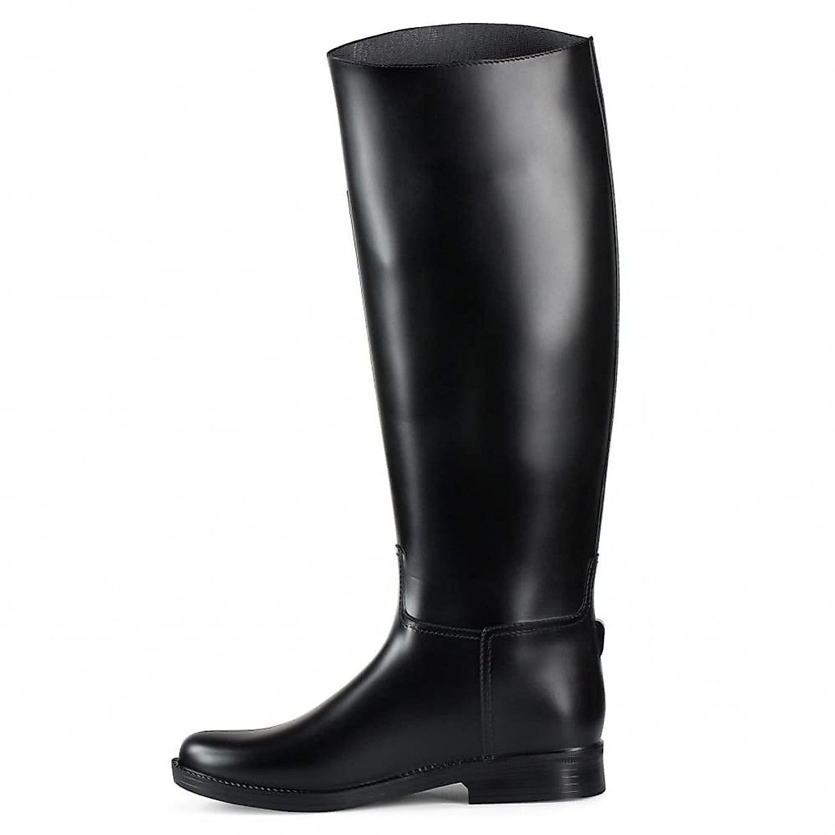 Horze Chester Unisex Adult Sturdy Rubber Equestrian Horse Riding Tall Dress Boots - Black - 7.5