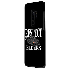 Galaxy S9+ Retro Racer, Respect Your Elders, Mens Vintage Tuner Car Case