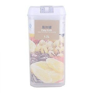 Food storage containers with lids airtight, Plastic Cereal Container Cereal Dispensers for Kitchen Organization and Storage(L)