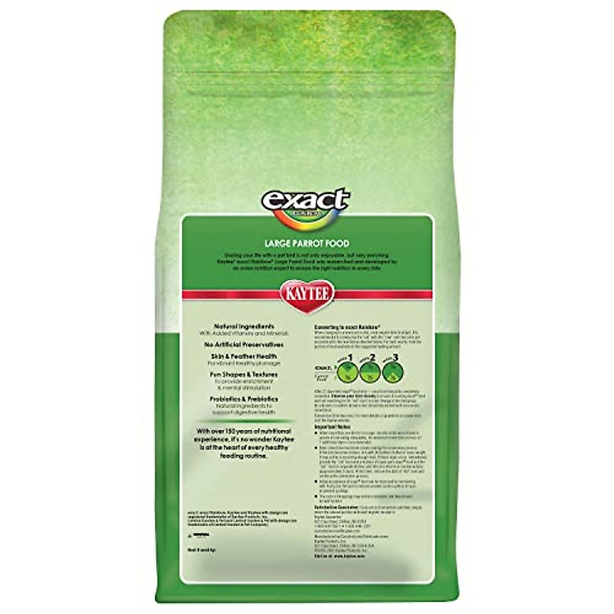 Kaytee Exact Rainbow with Natural Colors Large Parrot