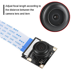 Fisheye Wide Angle Camera Module,1080P Professional Camera Module with 5MP OV5647 Webcam Sensor and Adjustable Lens for 2/3/B+/