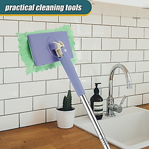 360°Rotating Microfiber Dust Mop Auto Cloth Changing Mini Mop with Face Towels Multifunctional Flat Floor Mop for Kitchen Home