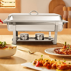 Happygrill 2 Pack Chafing Dish 9 Quart Chafing Dish High Grade Stainless Steel Chafer Dish Set