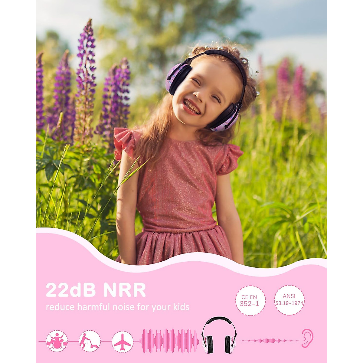 ZOHAN EM030 [Upgraded] Kids Hearing Protection Safety Earmuffs | Adjustable Ear Defenders Fit for Toddlers, Children and Young Teens