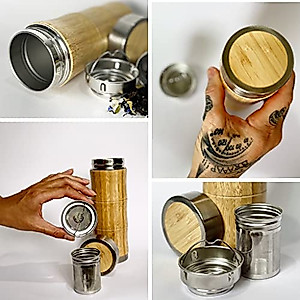 Bamboo Tea Tumbler with Infuser - Enjoy Fresh and Flavorful Tea Anywhere