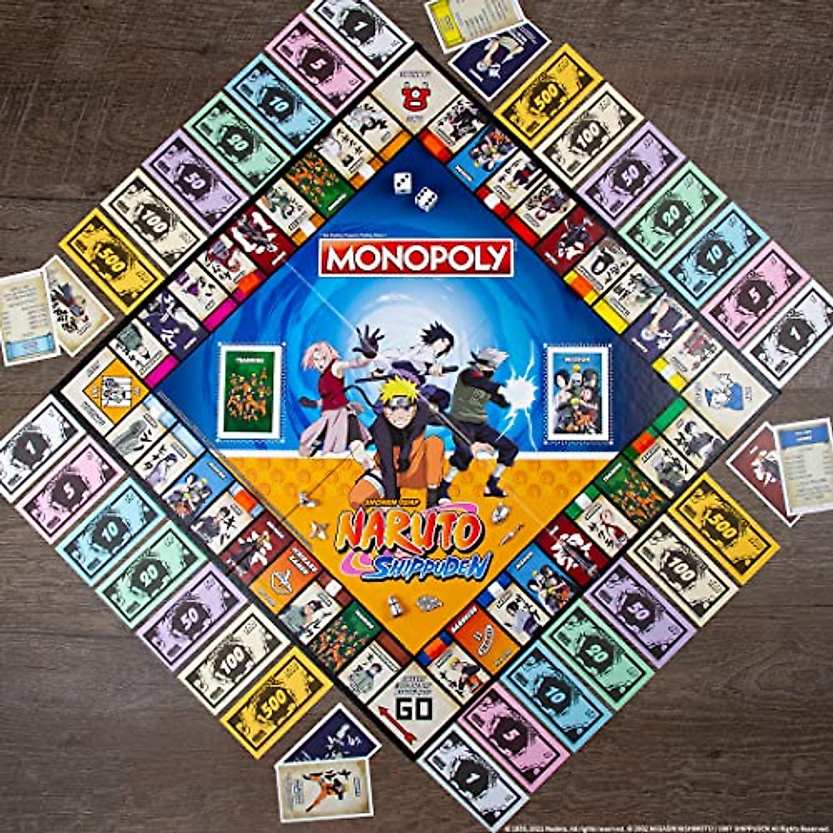Monopoly: Naruto | Collectible Monopoly Game Featuring Japanese Manga Series | Familiar Locations and Iconic Moments from The Anime Show | 2-6 Players