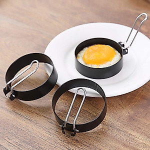 Stainless Steel Egg Rings, 4 Pack Egg Rings,Non Stick Round Egg Ring Mold Pancake Mold Maker For Fried Egg, Pancakes, Sandwiches