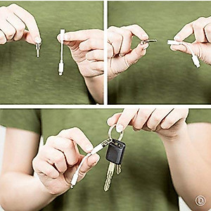 Dongle Dangler 3.5mm Headphone Jack Adapter - Compatible with iPhone 14/14 Pro/13/13 Pro/12/12 Pro/11/11 Pro/X/Xr/Xs/Xs Max/8/8 Plus/11/11 Pro Max/SE (Keychain 2-Pack)