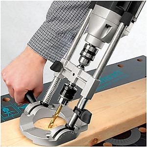 CertBuy Portable Drill Press for Hand Drill, Multi-Angle Drill Guide Attachment For 1/4 Inch and 3/8 Inch Adjustable Angle Drill Holder Guide, Portable Drill Guide with Chuck