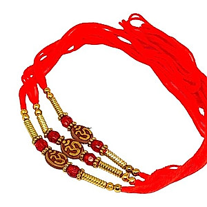 JAGMOR Rakhi Threads, Set of 3 OM Rakhi for Brother, Rakhi Bracelet for Brothers, Rakhi Thread, Bhai Rakhi, Bro Rakhi
