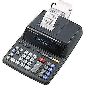 Sharp EL2196BL EL2196BL Two-Color Printing Calculator Black/Red Print 3.7 Lines/Sec