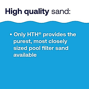 HTH 67120 Swimming Pool Care Pool Filter Sand 50lb Filtration Media for Clean Water
