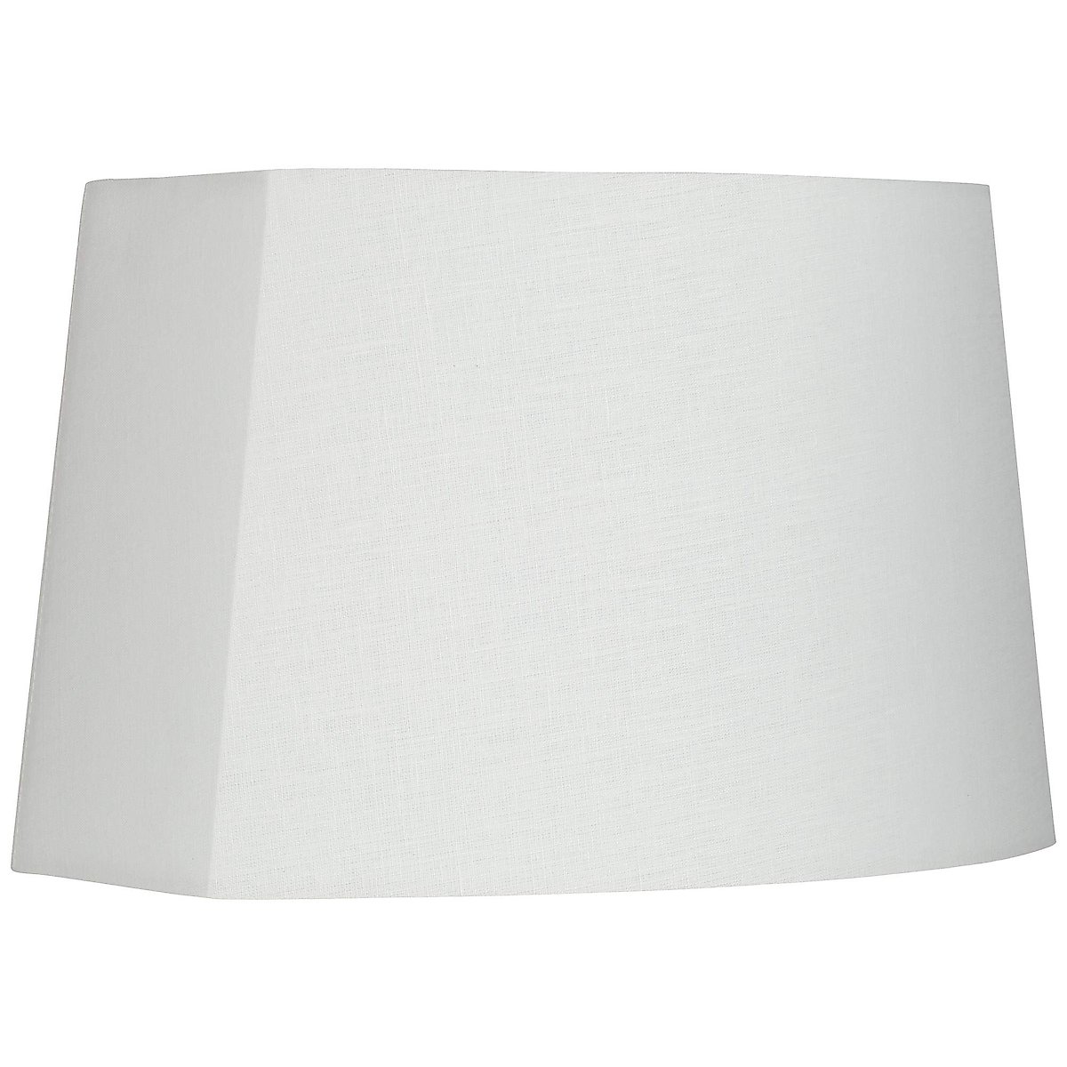 White Medium Modified Oval Lamp Shade 12.5" Wide and 10" Deep at Top x 15" Wide and 11" Deep at Bottom x 10" High (Spider) Replacement with Harp and Finial - Springcrest